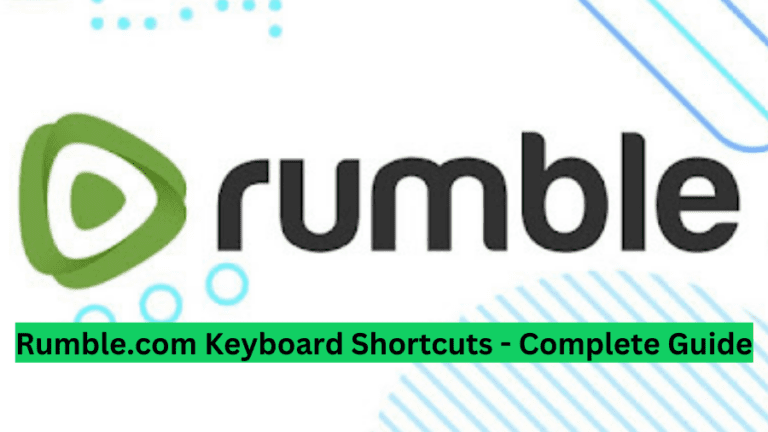 Rumble.com Keyboard Shortcuts