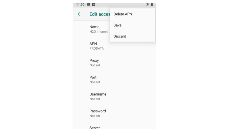 H2o Wireless Apn Settings