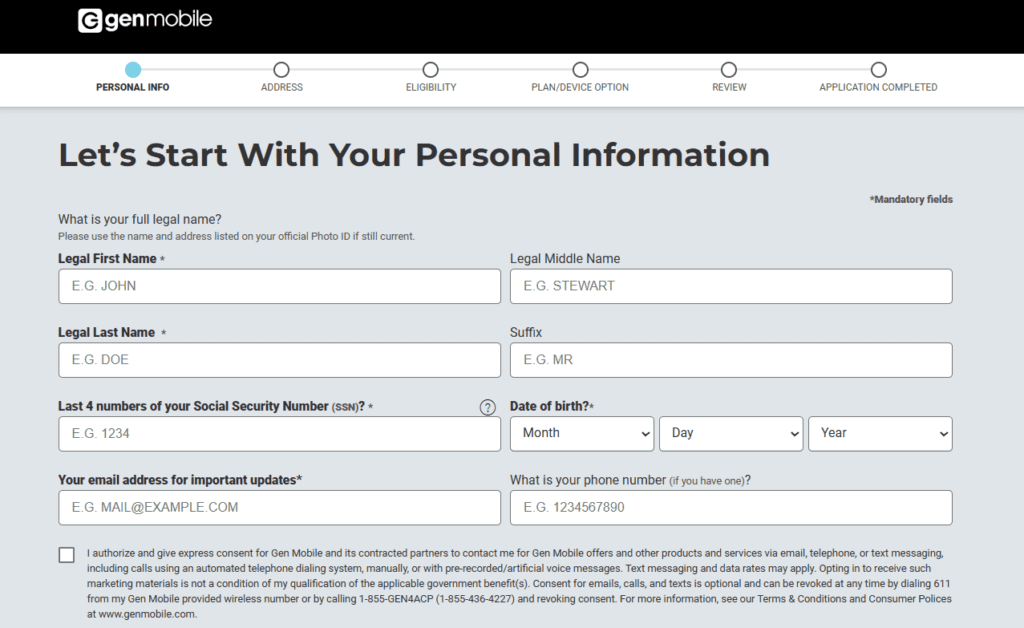 Gen Mobile Free Government Phone- How to get, ACP, Model
